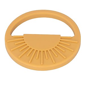 Garosa Baby Silicone Teether Toy Safe Semi Circular Sun Easy to Hold Infant Molar Teether Infant Molar Teether Baby Chewing Toys Baby Toy for Infant Soothe Teething(003 Yellow