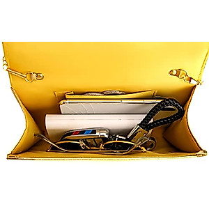 SUCCUNA Clutch Purses Envelope Evening Bag For Women Girl Gold Charming Sparkling Crossbody Handbags for Wedding