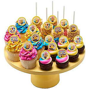 DecoPac Despicable Me™ Celebrations Cupcake Rings, 24 Minions Cupcake Decorations, 6 Minion Designs On Yellow Rings - 24 Pack
