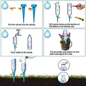 LINRUS 12pcs Automatic Irrigation Watering Spike for Plants Flower Indoor Household Auto Drip Irrigation Watering System Waterer