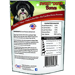 Carolina Prime Pet 45281 Sweet Tater Bone Treat For Dogs ( 1 Pouch), One Size
