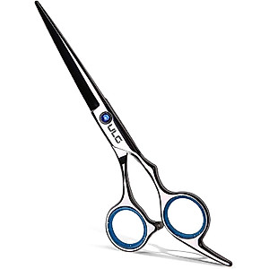 Hair Cutting Scissors, ULG Professional Hair Scissors 6.5 inch Right-Hand Razor Edge Barber Scissors Salon Hair Cutting Shears Made of Japanese Stainless Steel, Hand Sharpened Blue