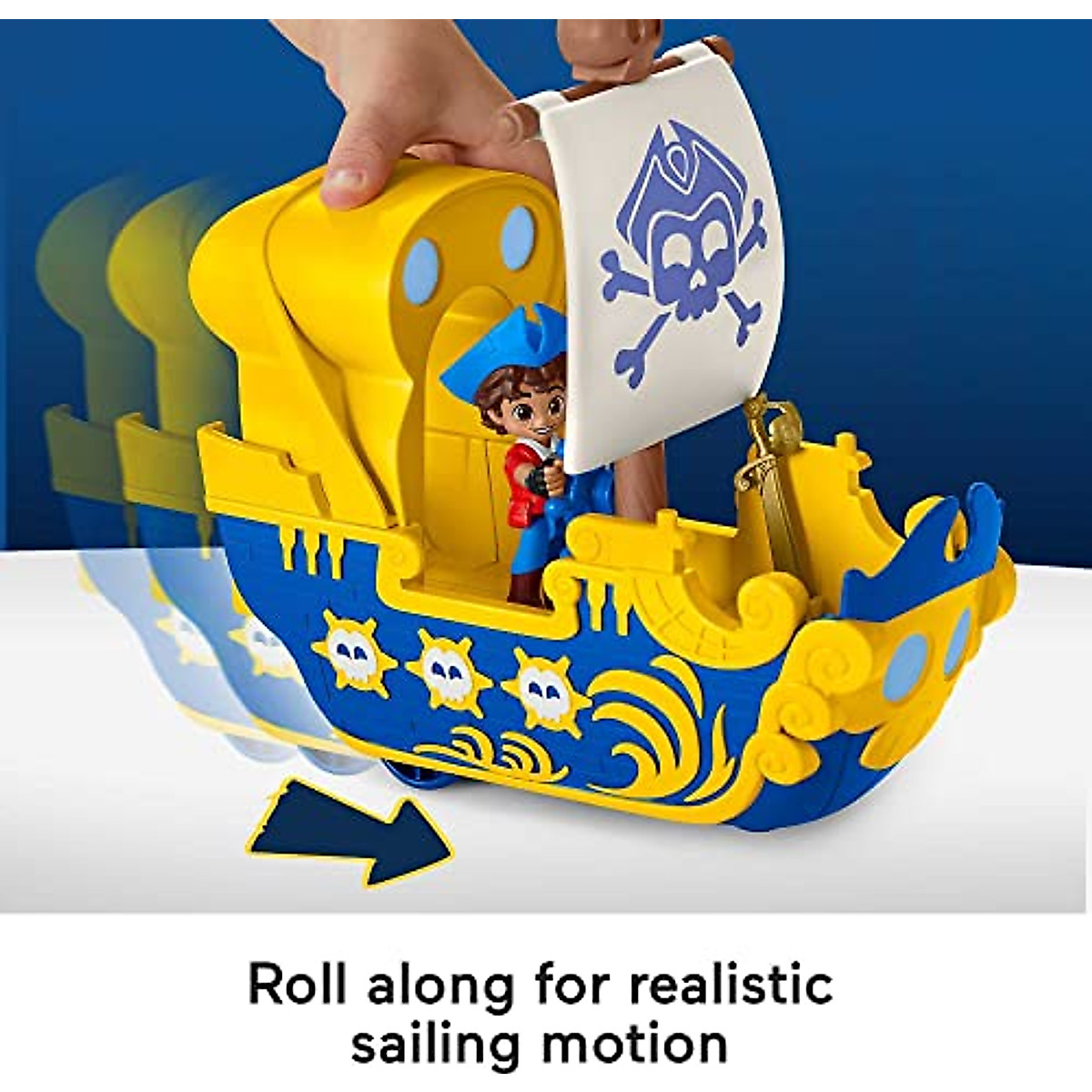 Fisher-Price Santiago of the Seas Preschool Toys Santiago Figure & El Bravo Pirate Ship Set for Pretend Play Ages 3+ Years