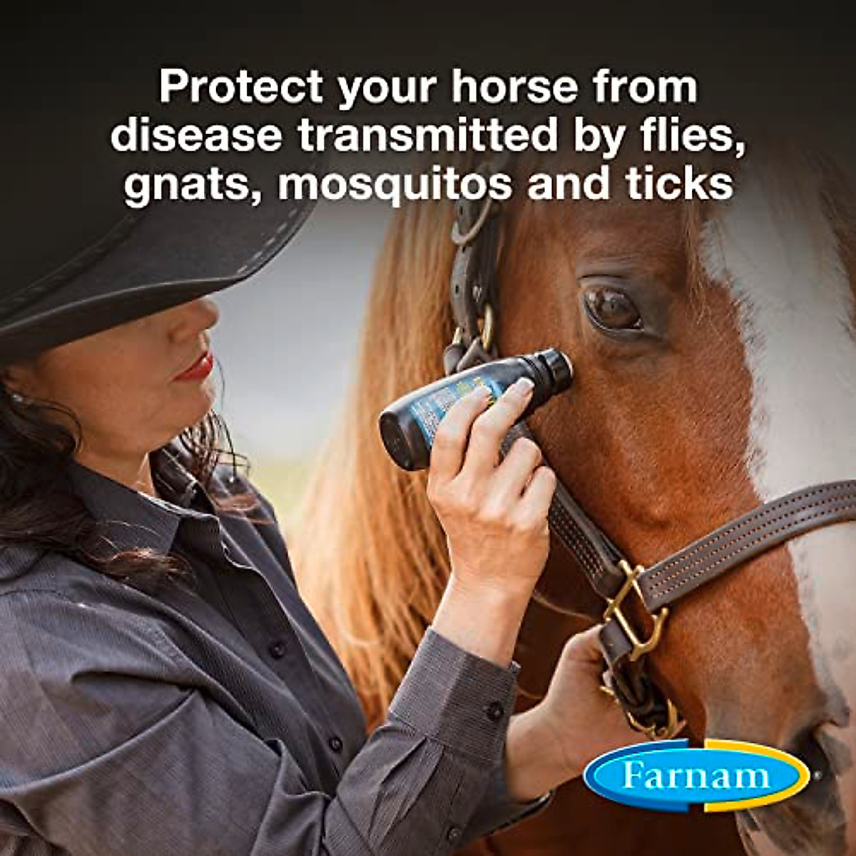 Farnam Endure Roll-On Fly Repellent for Horses, for Sensitive Areas, 3 Ounces