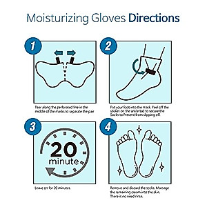 epielle New Moisturizing Socks and Gloves for Hand and Foot Care | Assorted 5 Pairs Socks (Socks 5 Pairs) | Skincare Gifts for Her.. Stocking Stuffer!!