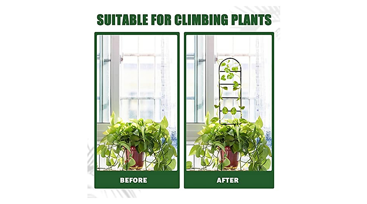 Stylish 4-Piece Metal Trellis Set for Indoor Garden Support