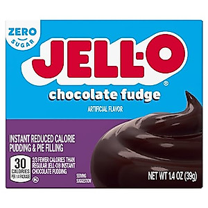 Jello Sugar Free Chocolate Fudge Pudding Mix 1.4oz Box(Packaging May Vary)