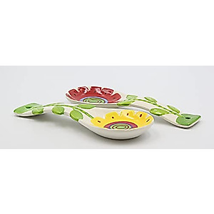 Appletree 9-1/4-Inch Ceramic Spoon rest, Set of 2