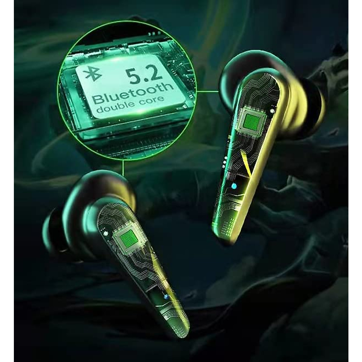 G11 Wireless Earbuds Bluetooth Headphones 5.2 Earphones, IPX7 Waterproof Bluetooth Earbuds with 30H Playtime, Stereo in-Ear Sports Headset with Charging Case, Mic, Touch Control for Running/Workout