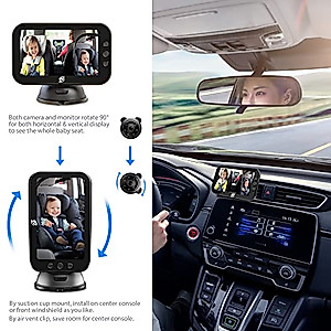TX Baby Car Camera Monitor, Baby Car Mirror Baby Rear Facing Seat, HD 1080P Night-Vision Baby Camera for Car for Infant Toddler Car Seats
