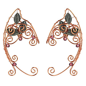 Lurrose 1 Pair Ear Crawler Climber Earrings Wrap Ear Clip Wrap Cuff Elf Ears Stud Jacket Earrings Women Ear Jewelry