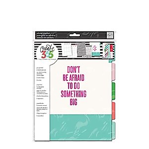 me & my BIG ideas 6 Month Calendar Extension - The Happy Planner Scrapbooking Supplies - 6 Pre-Punched Dividers - Undated Monthly & Weekly - 2 Sticker Sheets with Months and Numbers - Big Size