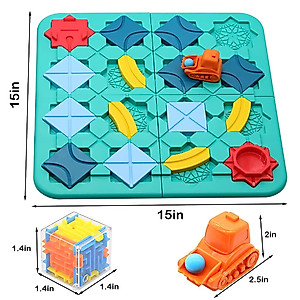 iBccly Logical Road Builder Rush Hour Game,Puzzle Game from New Wave,7 Year Old Board Games for Kids Helps Develop Children’s Brains,Family Games That Help Promote Parent-Child Relationships