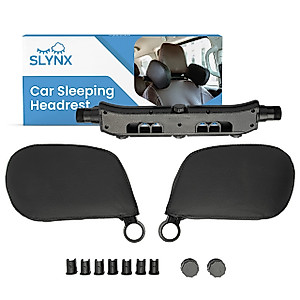 Car Headrest Pillow - Adjustable Car Seat Headrest Pillows with Memory Foam for Cushion & Support - U Shaped Car Neck Pillow & Head Rest for Sleeping Comfort - Universal Fit for All Ages & Heights