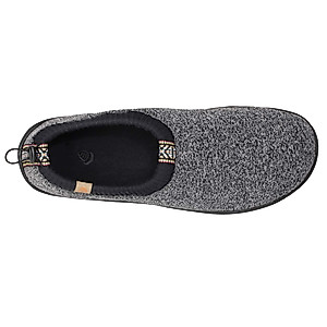 Acorn Men's Explorer Shoes Slipper, Black Heather, Large