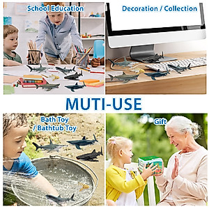 Toymany 14-Piece Realistic Sea Animal Figurines Set: 2-6" Ocean Creatures Including Whales, Sharks, Dolphin - Perfect for Cake Toppers & Gifts for Kids