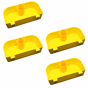 Ipetboom Poultry Waterer Rabbit Water Dispenser Automatic Bird Feeder Water Dispenser: 4Pcs Parrot Water Feeder Bird Water Feed Container Bird Cage Water Deflector Bird Cage Quail Feeder