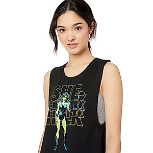 Marvel womens Official Marvel She Hulk Fashion Crop Muscle Shirt, Black Official Marvel She Hulk Fashion Crop Muscle, 3X-Large US