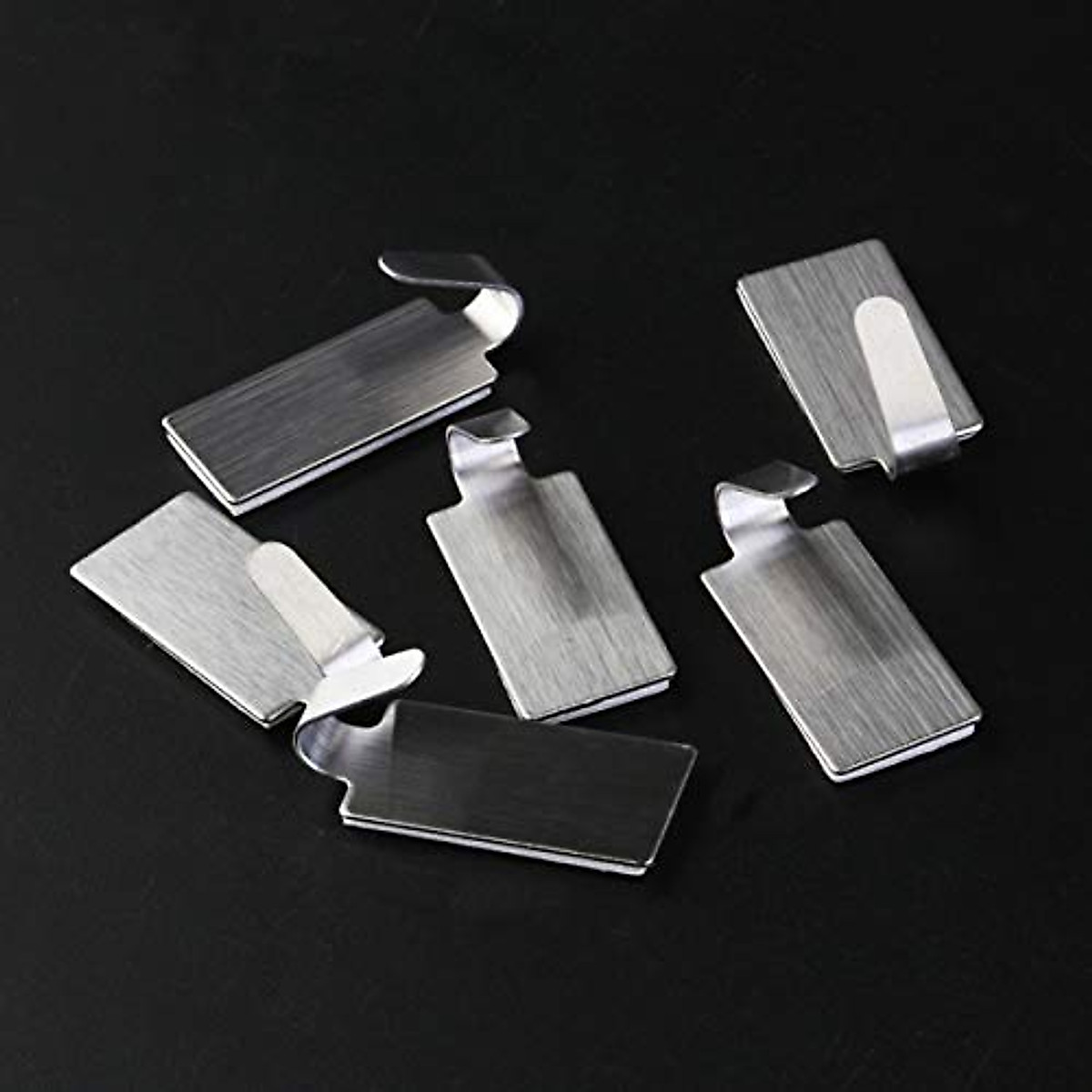 BESPORTBLE Stainless Steel Hook Sticky Hook, Wall Towel Hook Kitchen Bathroom Wardrobe Wall Hook Clothes Backpack Hook 12Pcs (Silver)