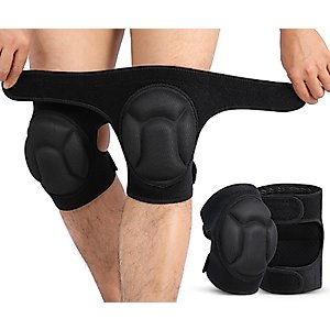 DGSHIRLDJO Knee Pads for Gardening, Cleaning, Construction Work, Flooring, Men/Women Knee Pads with Thick EVA Foam, Anti Slip Collision Avoidance Gardening Kneeling Pad （1 Pair, Black）