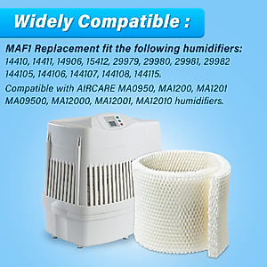 MAF1 Humidifier Wicking Filters for AIRCARE/MoistAIR/Kenmore/Essick Air, Fits Air-Care Emerson Moistair Humidifier Replacement Wicks MA1200 MA1201 MA0950 MA09500,14906 32-14906 42-14906 EF1-2 Pack