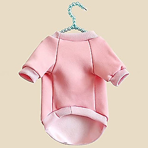 Cat Sweaters - Hairless Cat Cotton Tshirts Pet Clothes - Pullover Kitten T-Shirts with Sleeves - Cats & Small Dogs Apparel (Pink Red, Medium)