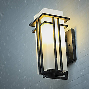 Outdoor Wall lamp Home Garden lamp - Waterproof Design, Environmental Protection and Energy Saving, Modern Minimalist Outdoor Lighting Balcony Aisle Wall lamp E27 Screw (excluding Light Source)