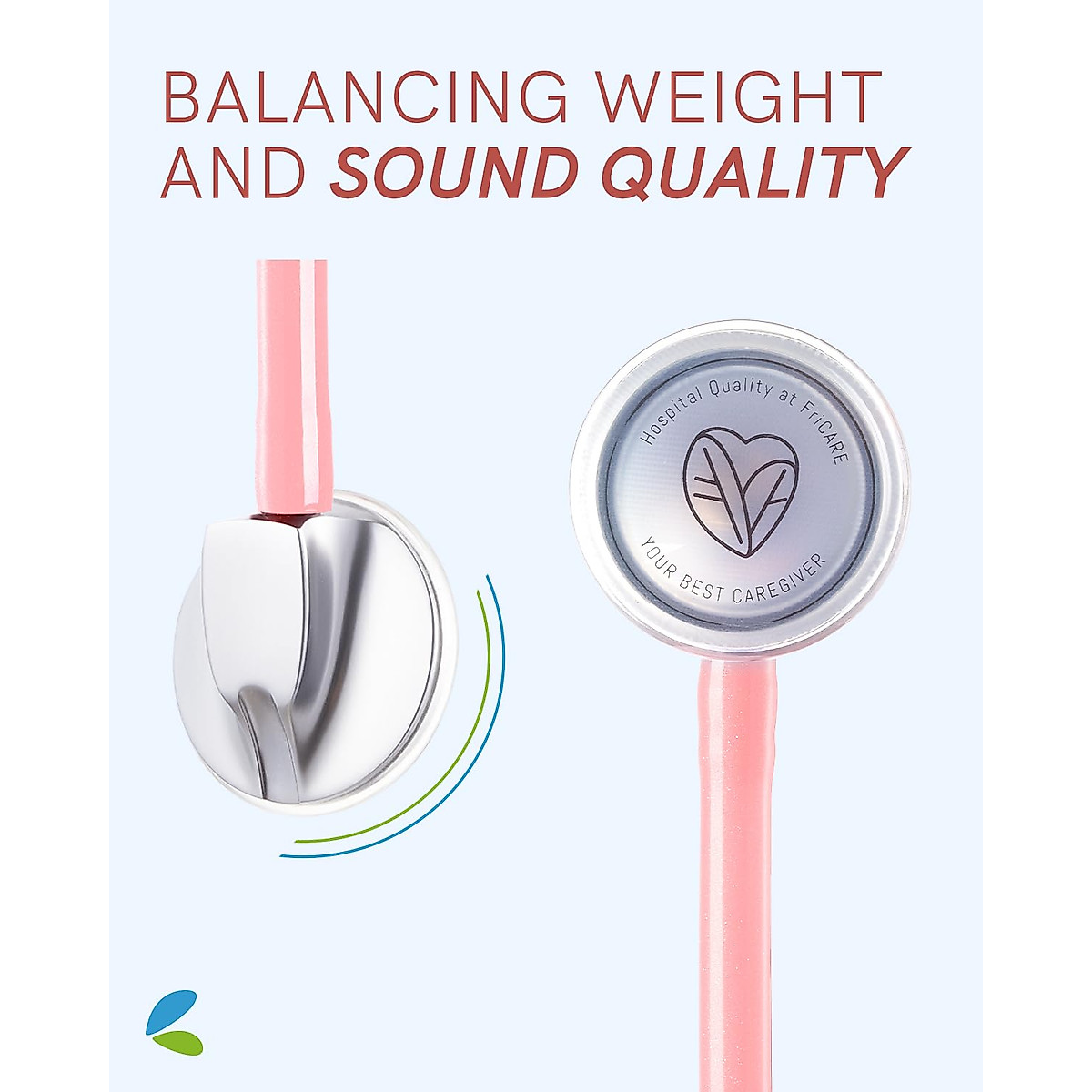 FriCARE Pink Single Head Stethoscope - Stethoscopes for Nurses Medical Nursing School Students - Estetoscopio Supplies for Study, StethoMedic Essentials, Ideal for Blood Pressure Monitoring, 30 inch