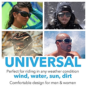 Platinum Sun Water Sport Sunglasses Floating Polarized Padded Convertible with Strap for Extreme Sports Jet Ski Goggles UV