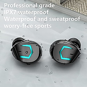 Wireless Earbuds Bluetooth Headphones in Ear with Bluetooth 5.2 Deep Bass LED Display IPX7 Waterproof Earbuds for Sport Work