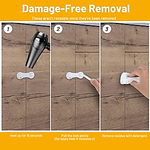 TRILINK Cabinet Locks for Babies 6 Pack, Baby Proofing Baby Safety Locks, Child Locks for Cabinets, Fridge Locks for Kids, Strong Adhesive No Drilling-Durable-Multifunctional for Furniture Kitchen