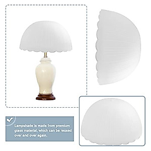 Alabaster White Glass Lamp Shade Replacement for Floor Lamp Torchiere Lamp Shade Floor Lamp Replacement Parts