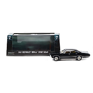 1967 Chevy Impala Sport Sedan Tuxedo Black 1/43 Diecast Model Car by Greenlight 86443