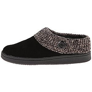 Clarks Women's Knit Scuff Slipper, Black, 8 M US