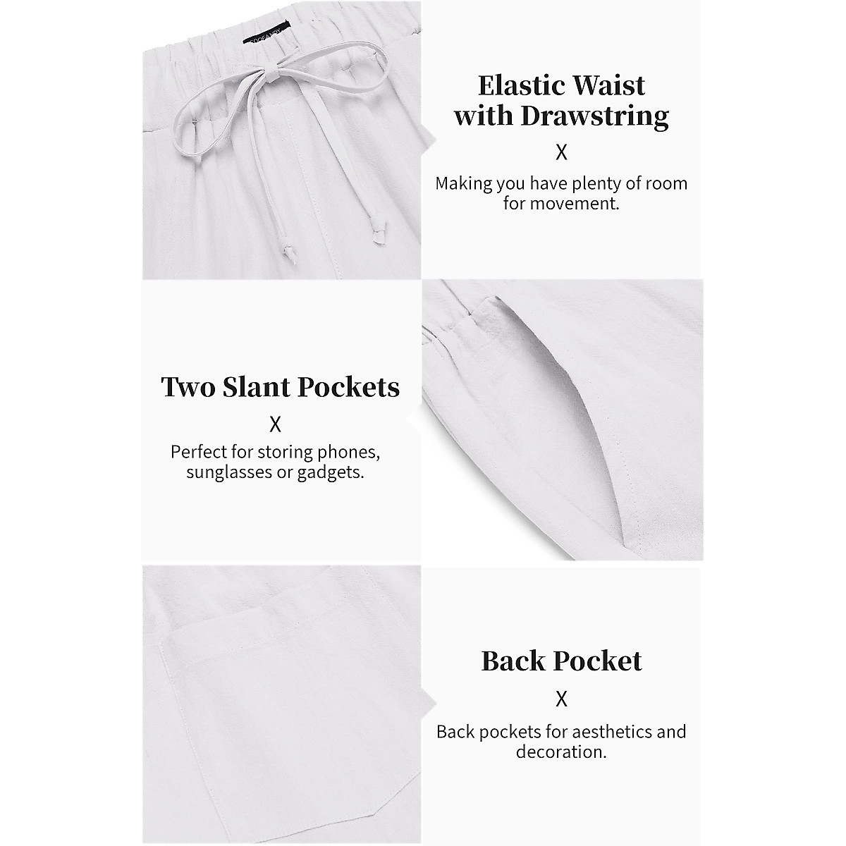 COOFANDY Men's 2 Pieces Cotton Linen Set Long Sleeve Henley Shirts Casual Beach Pants With Pockets Summer Yoga Outfits