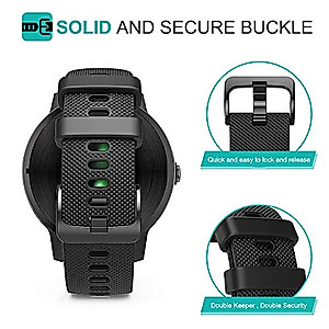 TUSITA Quick Release Watch Band 20mm Replacement for Garmin Vivoactive 3 Music,Venu Sq,Vivomove HR, Approach S40, Forerunner 245,Galaxy Watch 4 Classic 42mm, Amazfit GTS 2 2e Mini, Bip U, Ticwatch E3