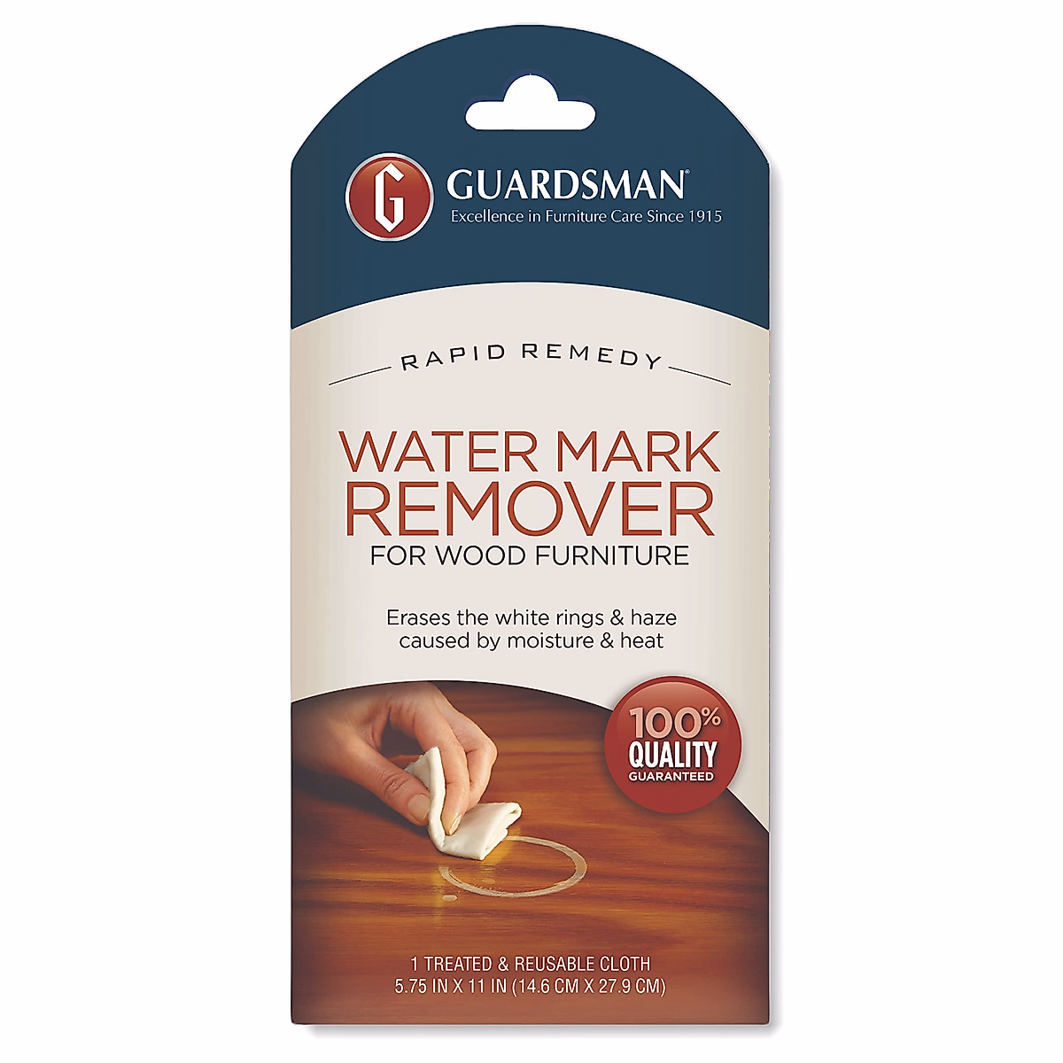 Guardsman Water Mark Remover Cloth - Erase White Rings & Haze Caused By Moisture and Heat - Reusable - 405200