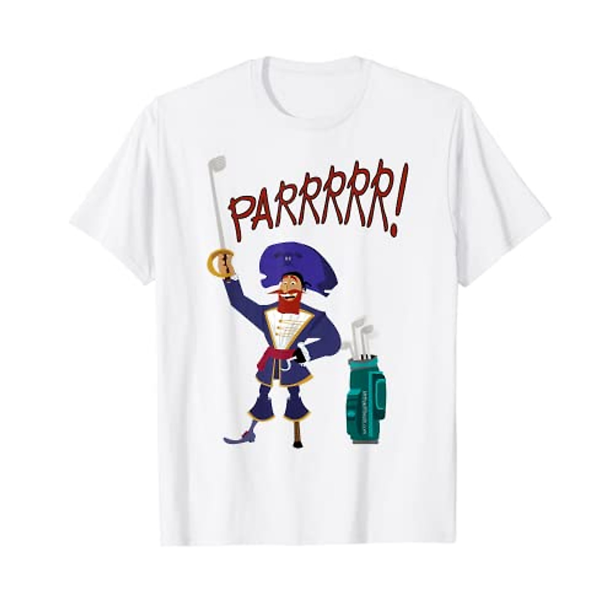 birth.golf.death. Pirate Golfer - Men Women Kids Golf T-Shirt