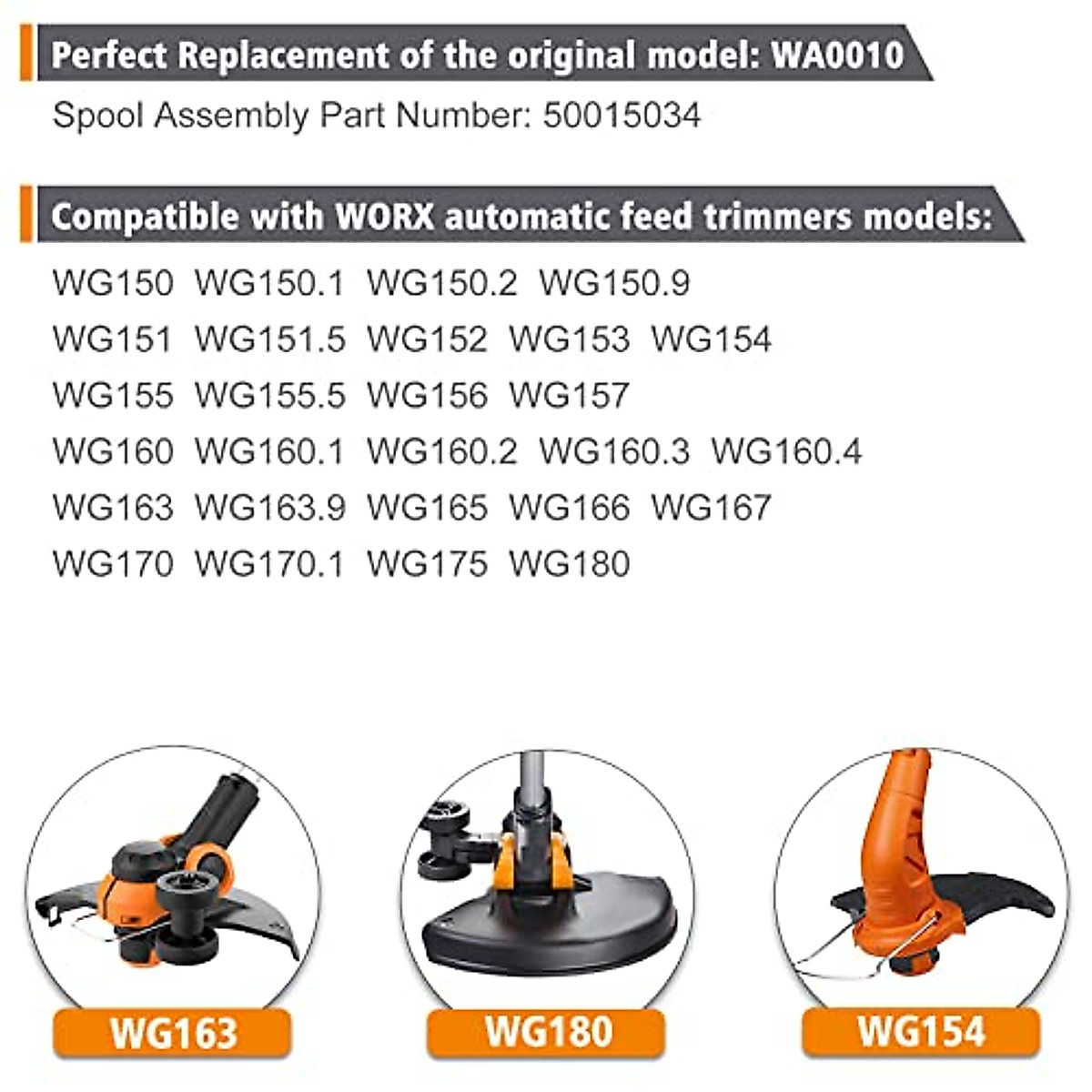 X Home 12-Pack WA0010 Weed Eater String Replacement for Worx Select Electric String Trimmers