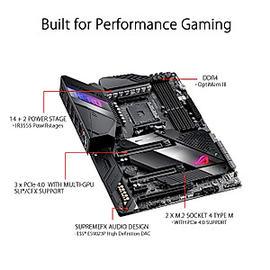 ASUS ROG Crosshair VIII Hero X570 ATX Motherboard with PCIe 4.0, Integrated 2.5 Gbps LAN, USB 3.2, SATA, M.2, Node and Aura Sync RGB Lighting