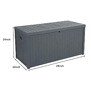 Container Indoor Outdoor Storage Shed Bin Organizer Box All Weather UV, Entryway Chest Garden Backyard Patio Pool Deck