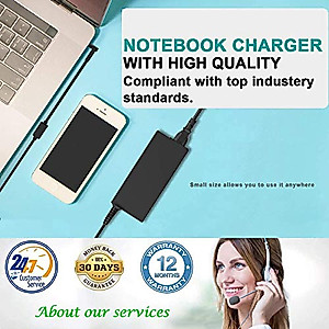 WZXHU 65W Acer C720 N15Q9 N15Q8 Laptop Charger for Acer Chromebook 15 R11 11 13 14 C720 C720p C740 A13-045N2A PA-1450-26 Spin 1 3 5 Swift 3 N16P1 CB3-131 Replacement AC Adapter Power Cord