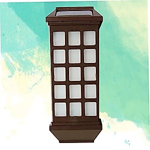 DOITOOL Outdoor Wall Sconce LED Sensor Light Decorative Outdoor Solar Lights Light Sensor Lights Wall Mounted Solar Lights Solar Path Lights Wall Lamp Induction Street Light White