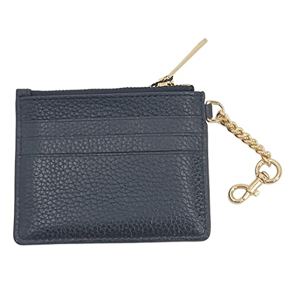 Marc Jacobs S103L01FA21 Pebbled Black Leather With Gold Hardware Women's Small Coin/Card Wallet