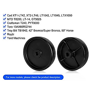 734-0973 Deck Wheel for Cub Cad et Riding Mower, 2 Pack 112-0337 Rear Deck Roller Wheels for Cad XT1-LT46 LT1042 LT1045 Craftsman T240 Lawn Tractor, MTD 42" 46" Deck Lawn Mower
