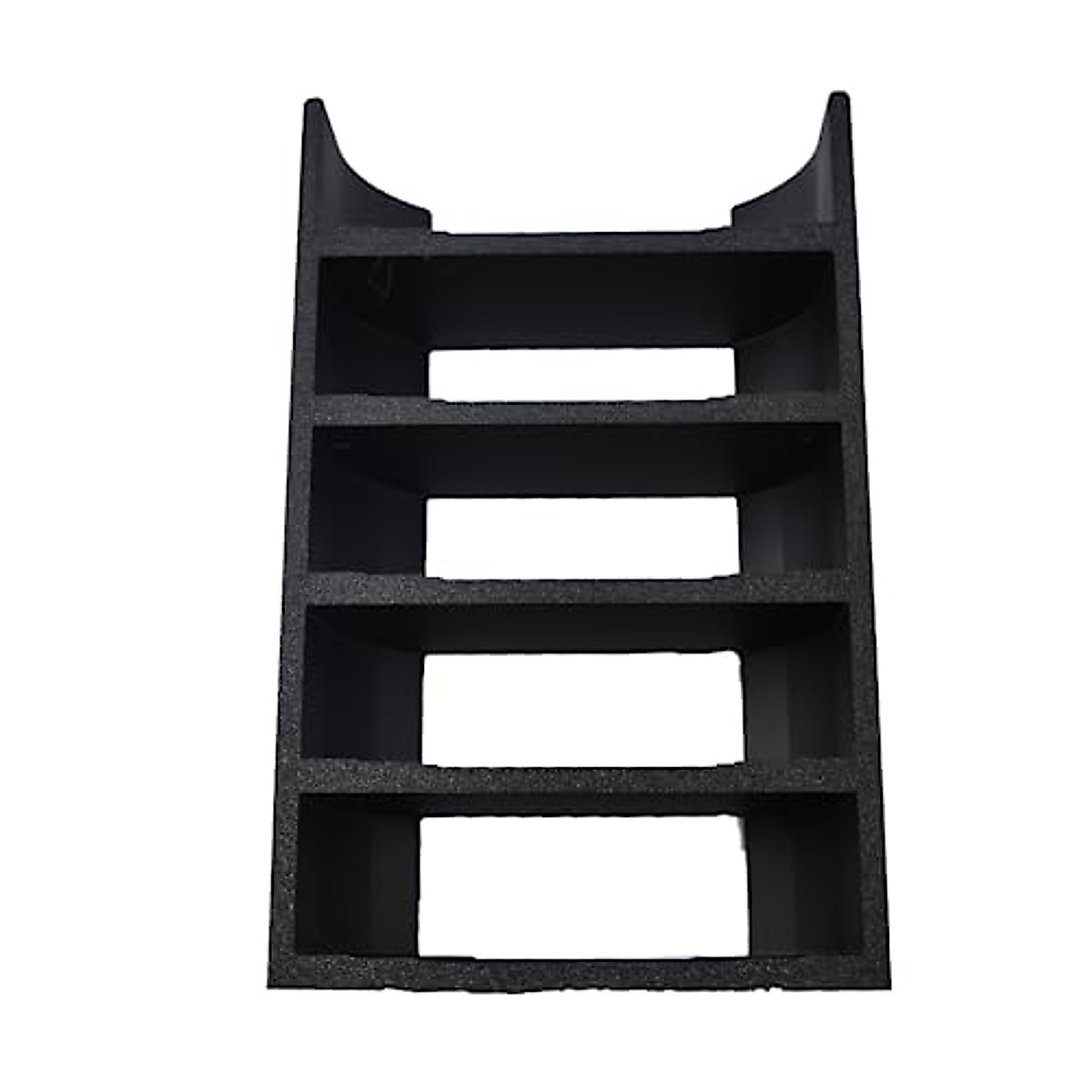 Tumbler Lid Storage Rack | Organize Cup Lids In Cabinets or Counters | 5 Lid Organizer | Made in USA (Black)