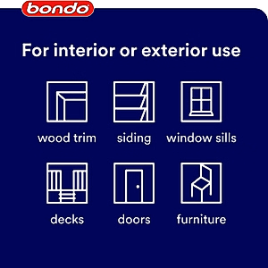 Bondo Rotted Wood Restorer, 8 fl oz., Penetrates into Spongy, Dry-rotted Wood Fibers Creating a Solid Surface, Dries clear and tack free, Water Resistant, Stainable and paintable (20131)