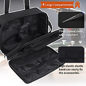 LOTCAIN Hard Case Compatible with BLACK+DECKER LDX120C / LD120VA MAX Cordless Drill Driver, Travel Case for Cordless Drill/Driver Bits And Accessories (Fit for Most Standard Drills), Black (Bag Only)