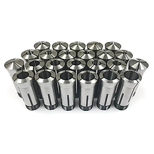 HHIP 3903-0016 24 Pieces 5C Round Collet Set, 3-26MM by 1MM