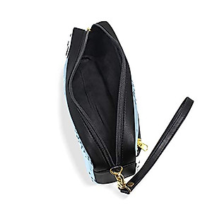 ALAZA Cute Pencil Case Panda Leaf Polka Dot Pen Cases Organizer PU Leather Comestic Makeup Bag Make up Pouch, Back to School Gifts